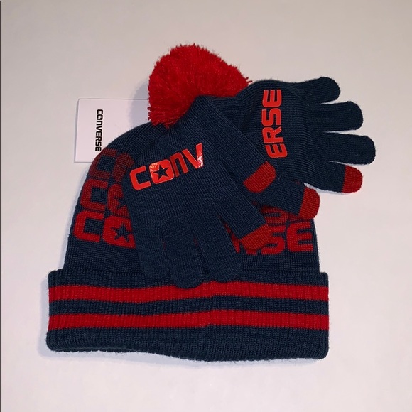 Converse | Accessories | Converse Stocking Cap And Glove Set | Poshmark